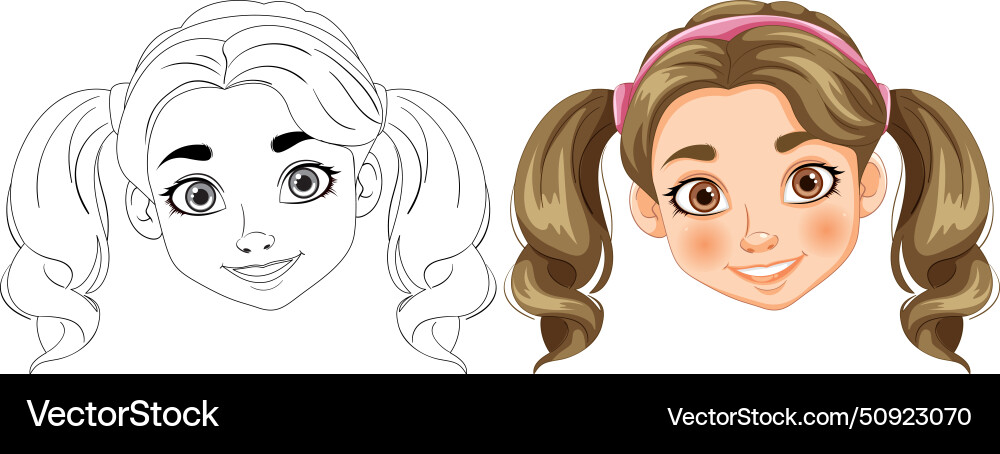 Transformation of a line drawing to colored Vector Image