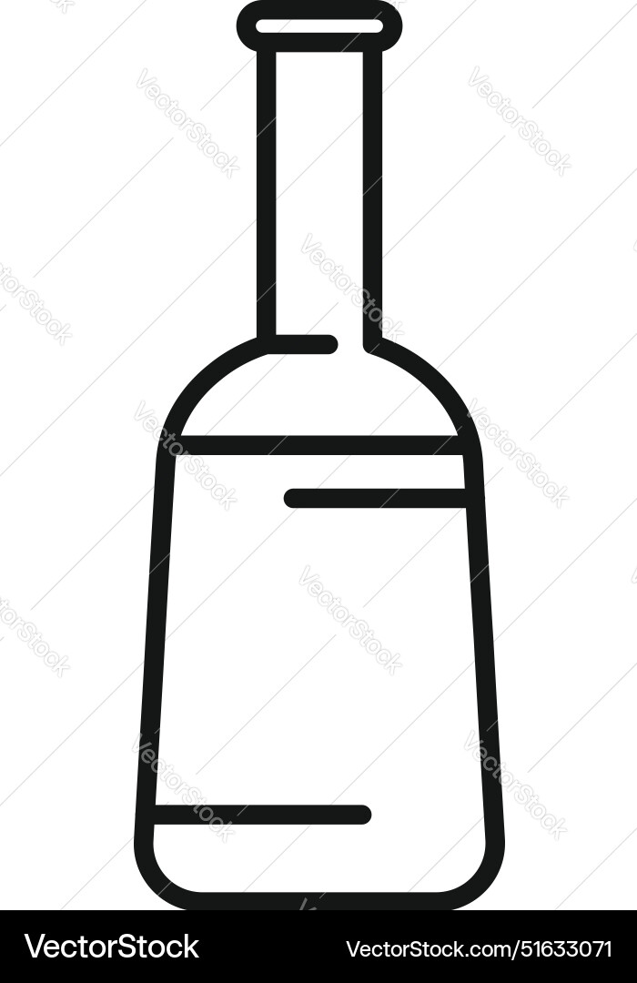 Chemical laboratory glass flask icon representing Vector Image