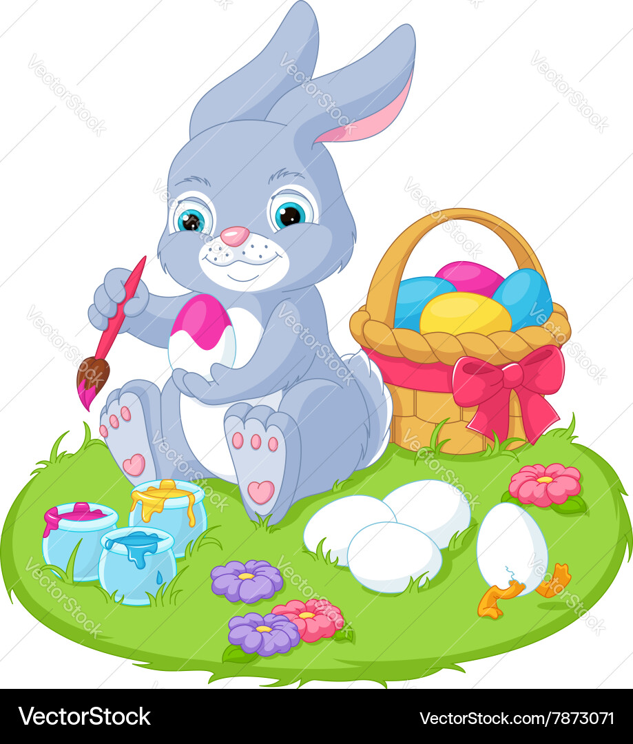 Easter rabbit Royalty Free Vector Image - VectorStock