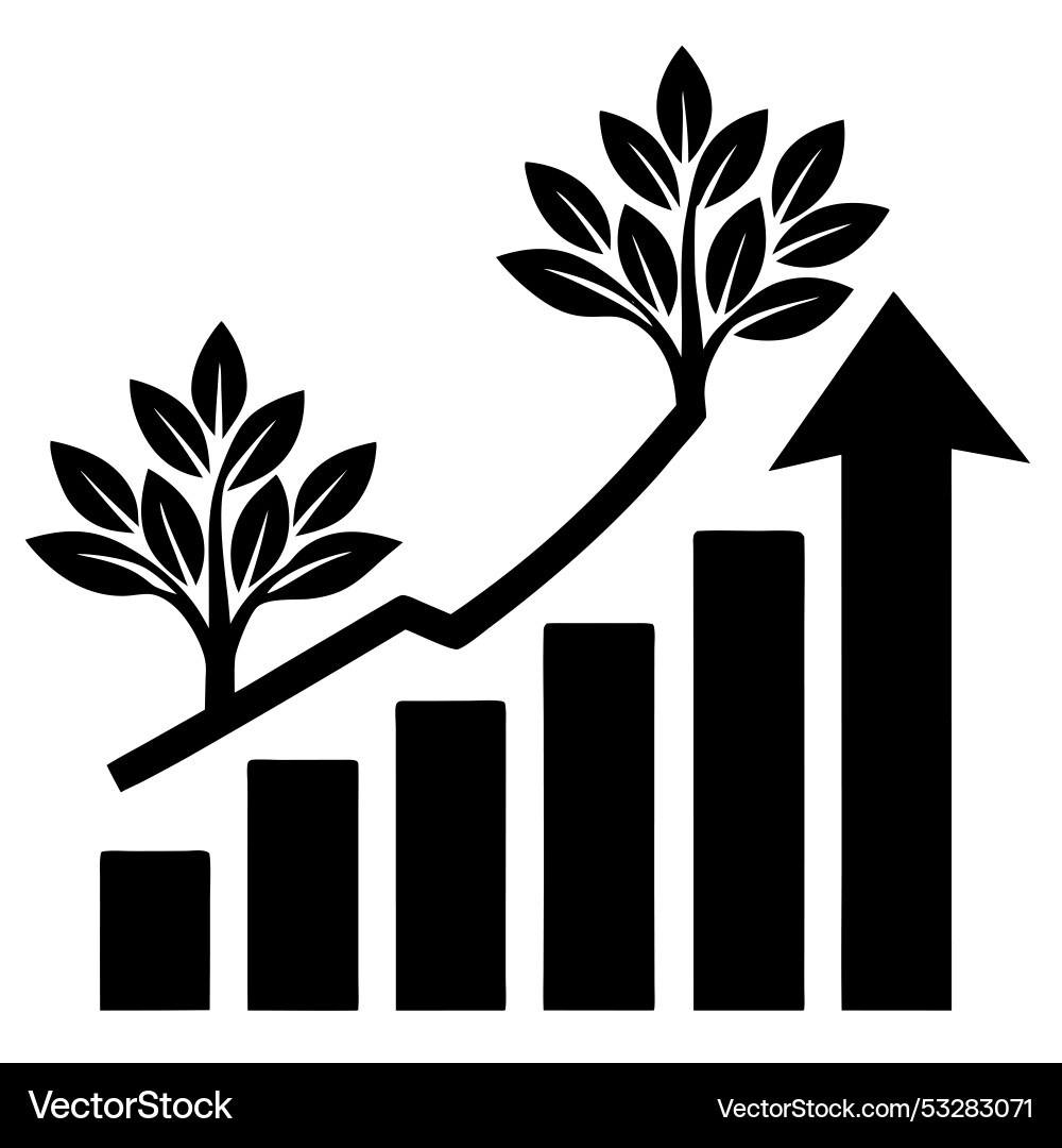 Financial growth symbol design for online Vector Image