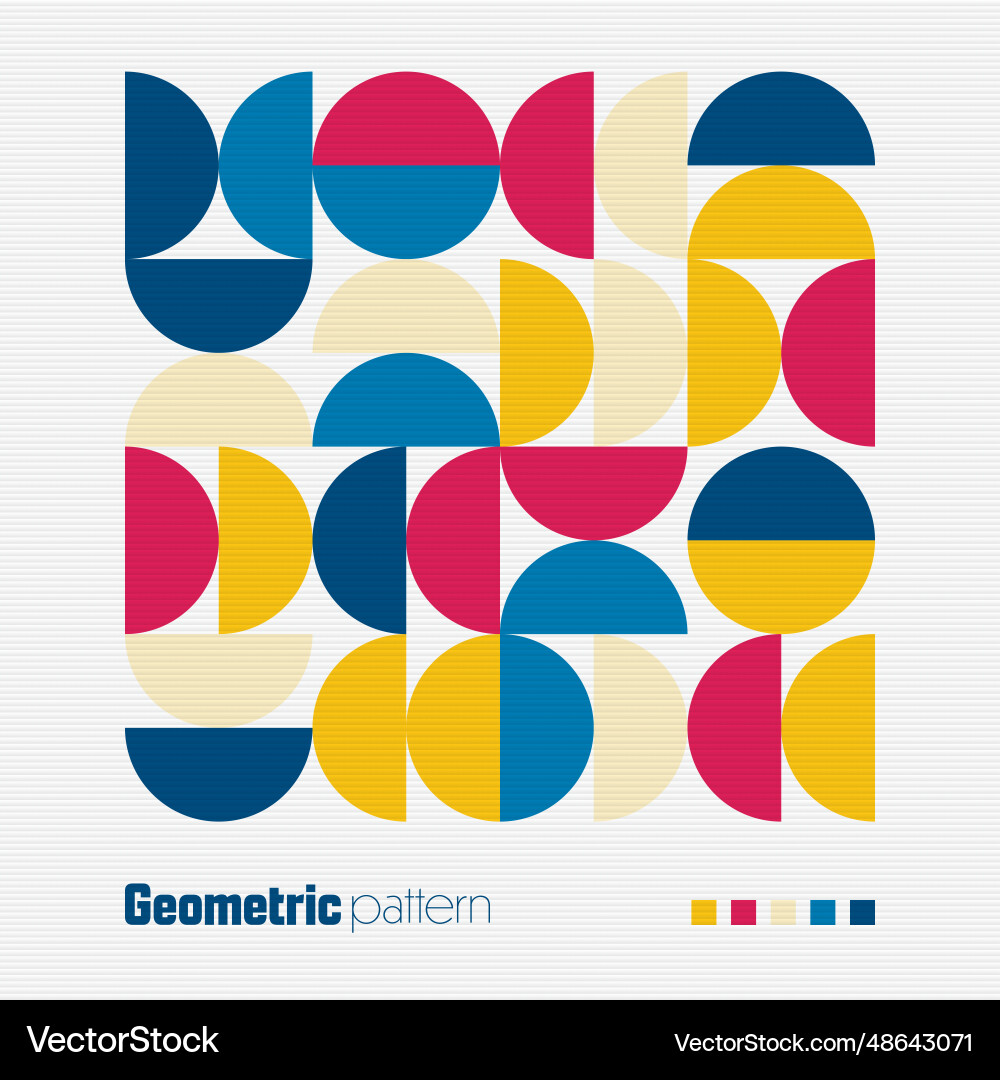Geometric trendy pattern bauhaus style modern Vector Image