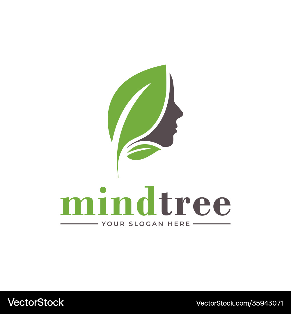 Mind Tree Logo - Brain Concept Royalty Free Vector Image