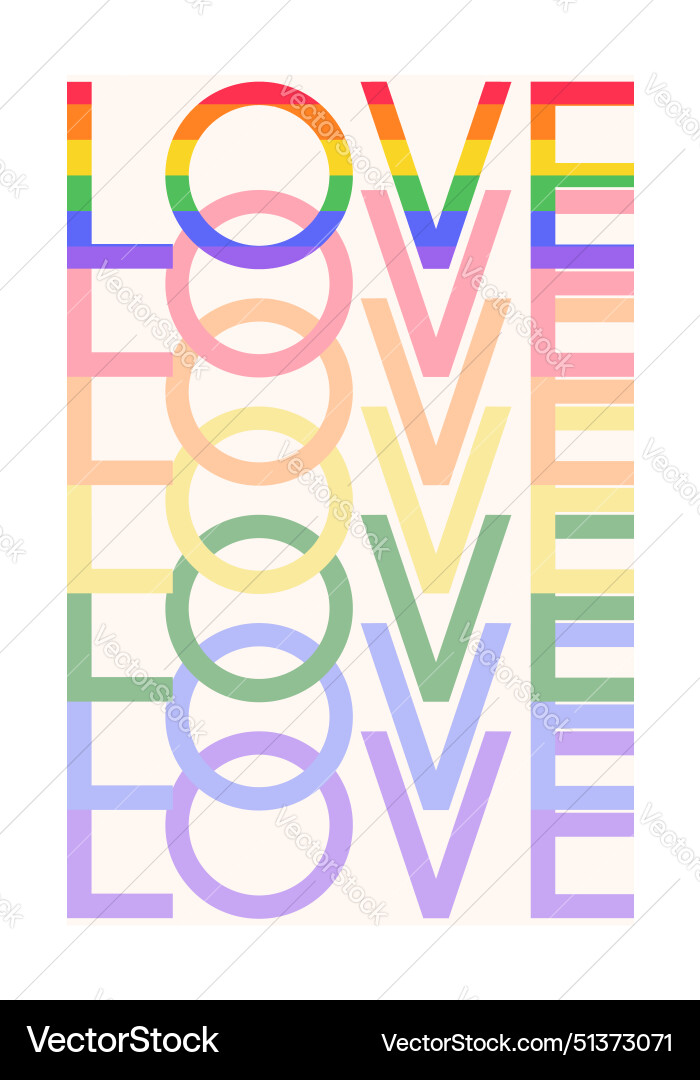 Minimalists abstract geometric poster for pride Vector Image