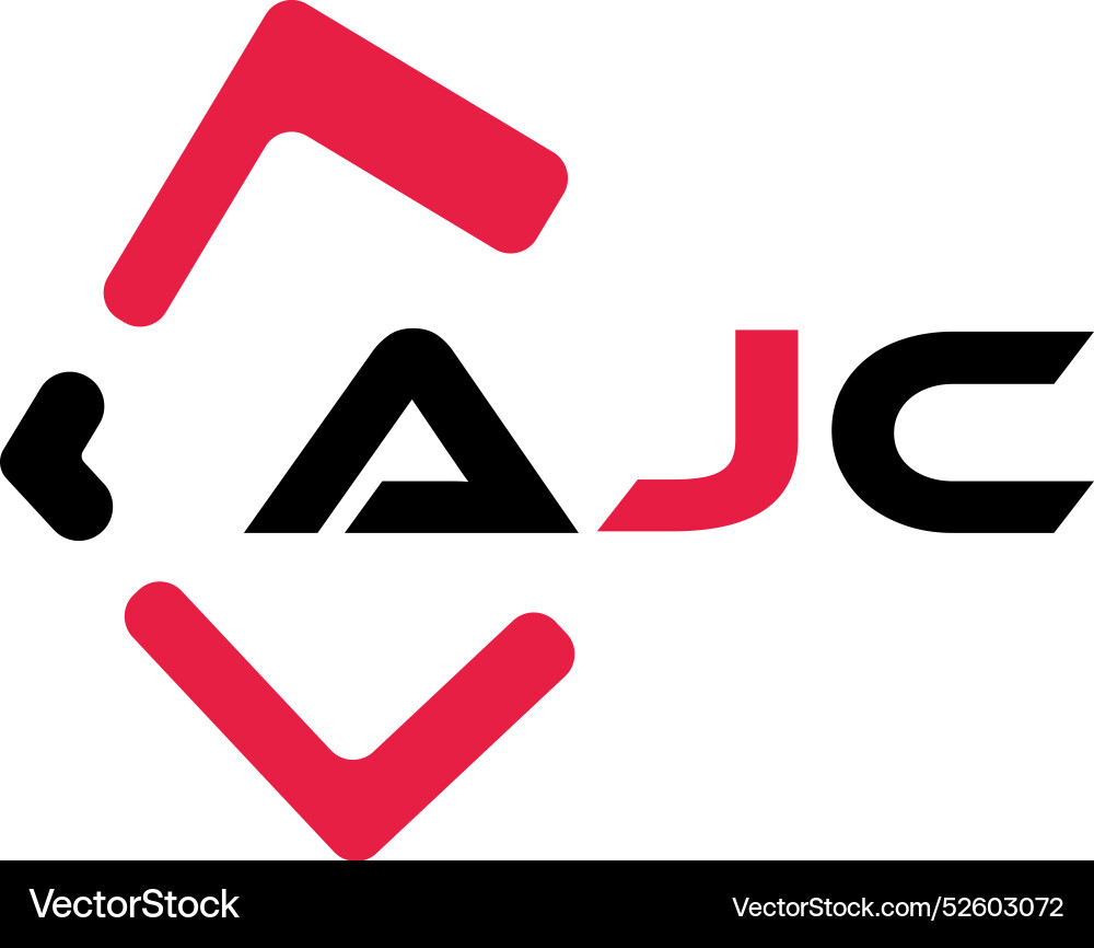 Ajc creative minimalist letter logo unique Vector Image