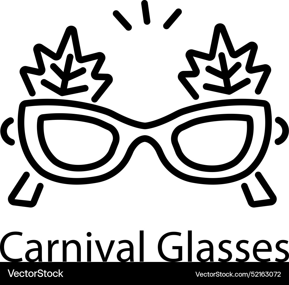 Carnival glasses Royalty Free Vector Image - VectorStock