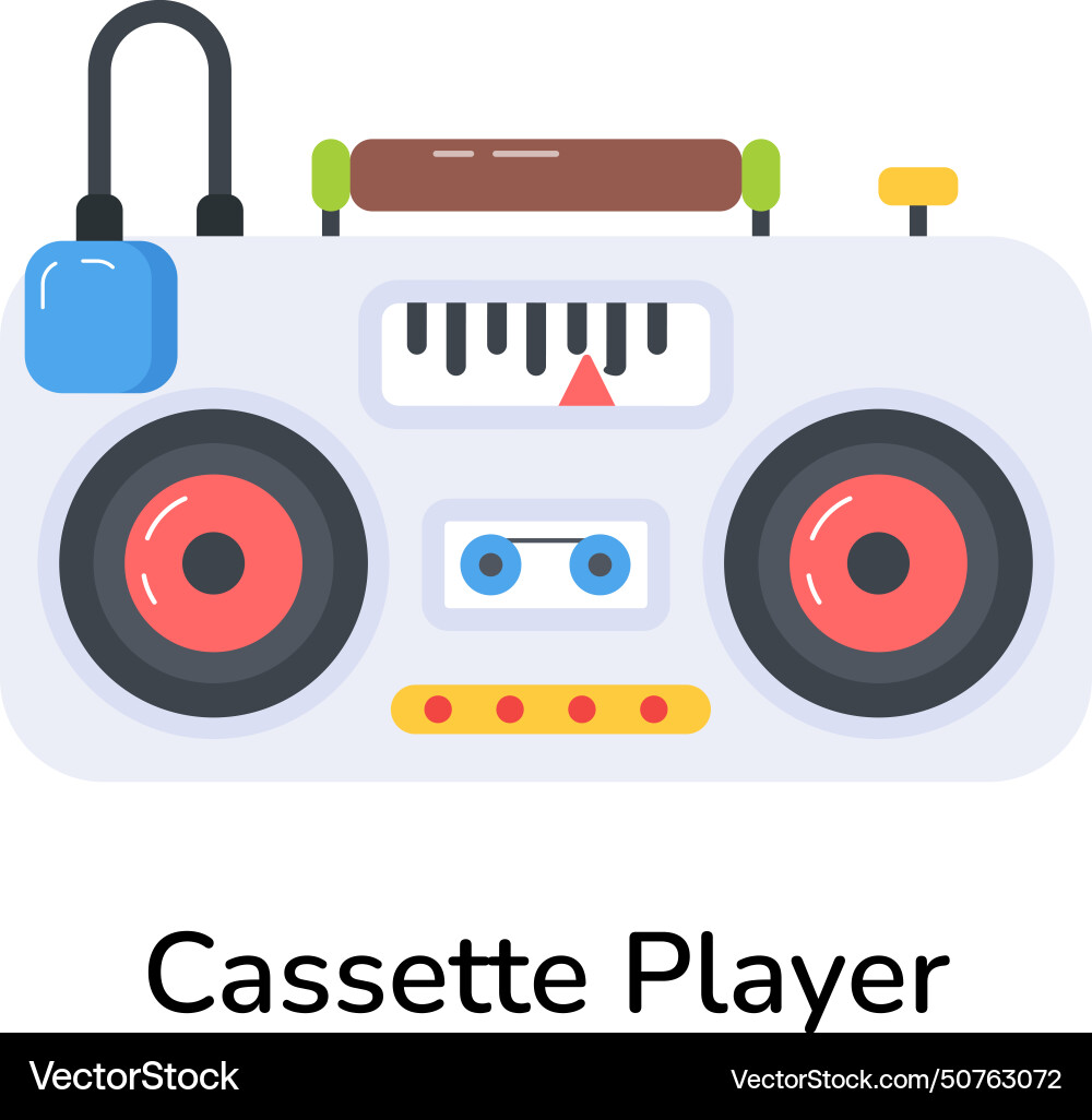 Cassette player Royalty Free Vector Image - VectorStock