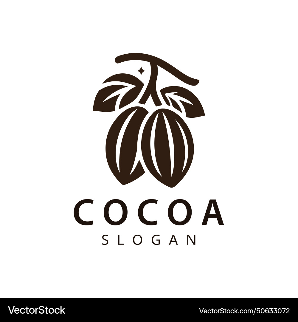 Cocoa logo icon design template for chocolate Vector Image