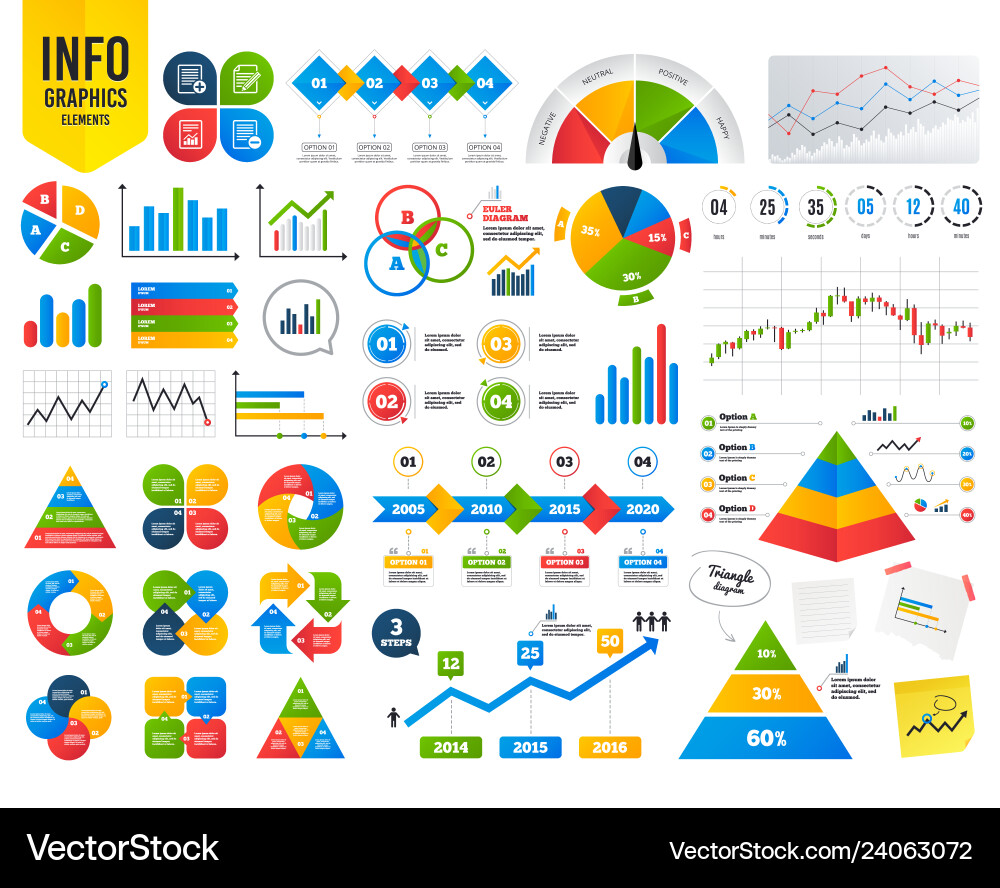Document icons file with chart graph Royalty Free Vector