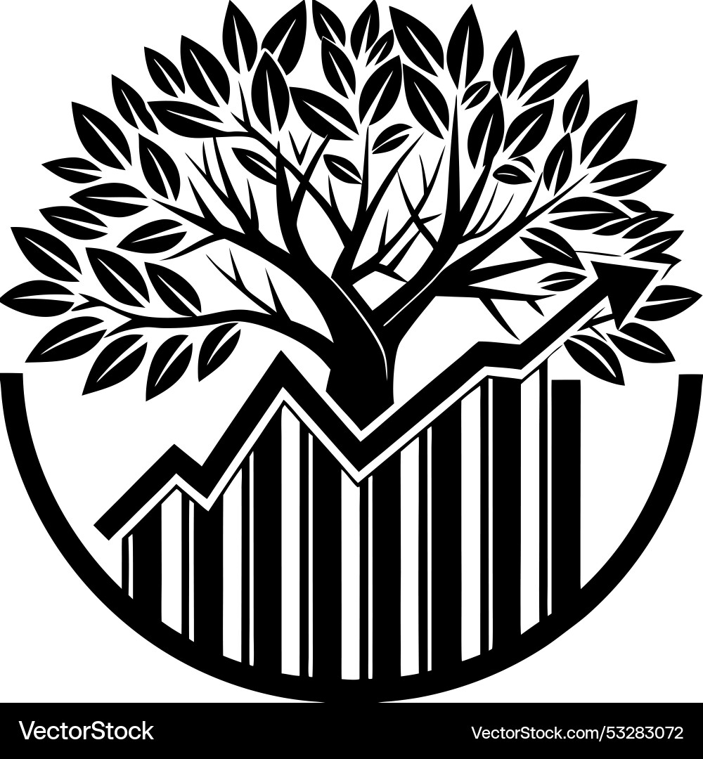 Financial growth symbol design for online Vector Image