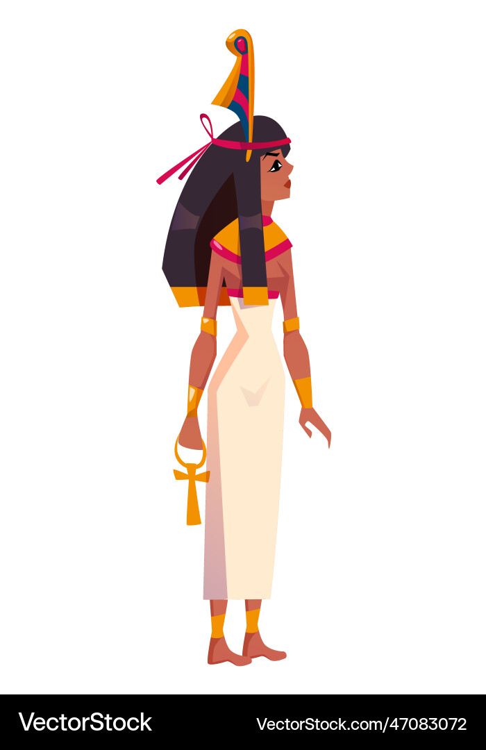 Flat ancient egyptian goddess maat of justice Vector Image
