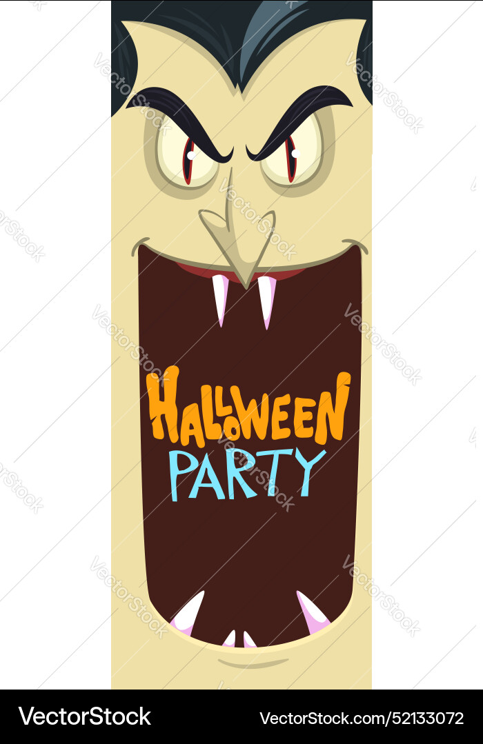 Funny cartoon vampire character design with big Vector Image