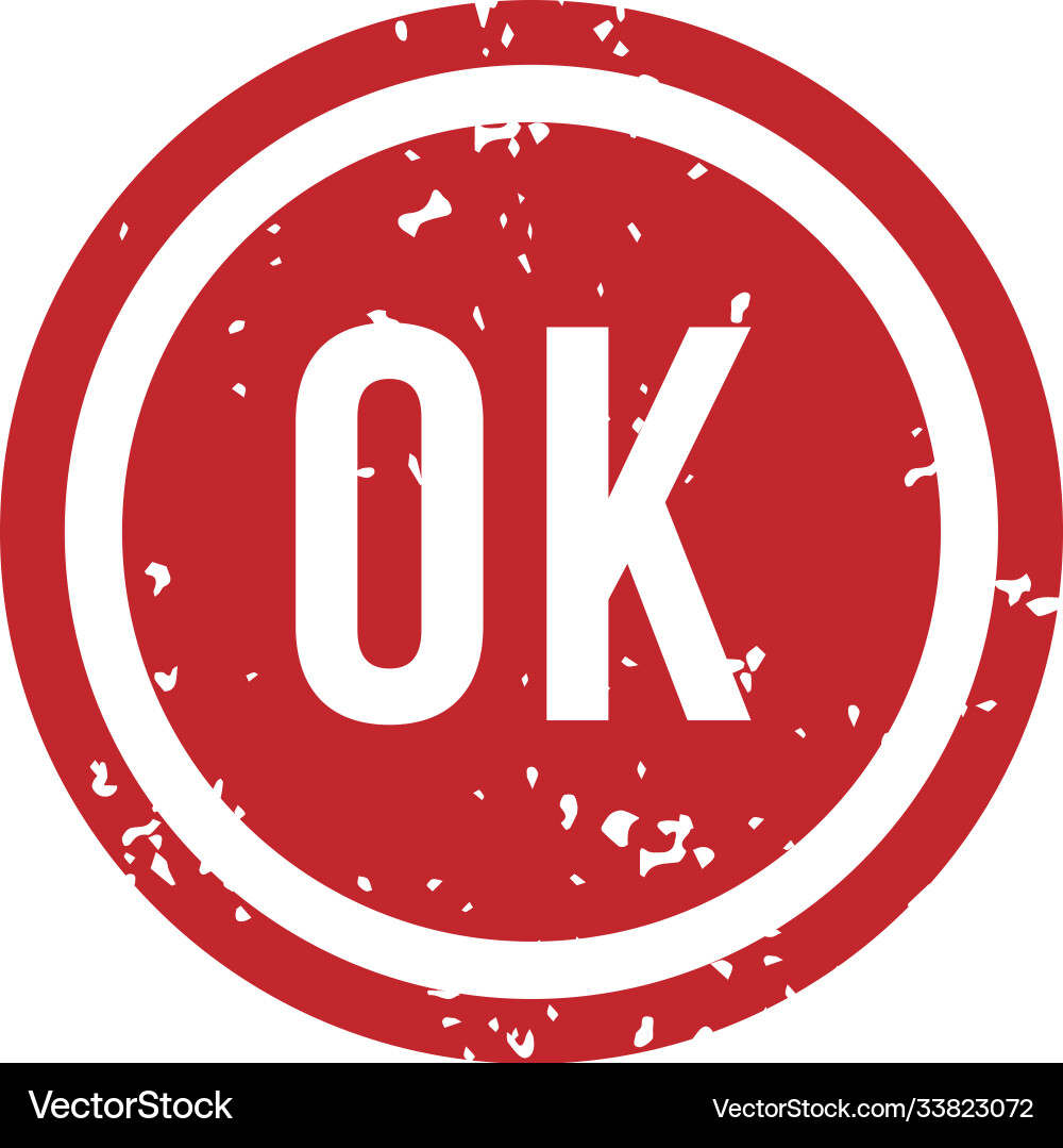 Red OK Rubber Stamp Royalty Free Vector Image - VectorStock