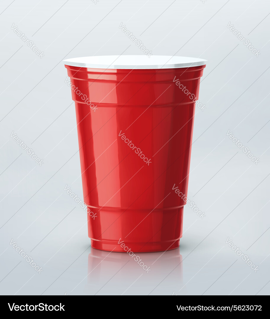 Red party cup Royalty Free Vector Image - VectorStock