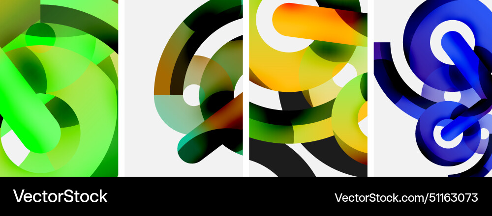 Colorful circles with s letter in middle unique Vector Image