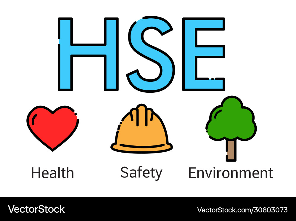 Hse concept health safety environment acronym Vector Image