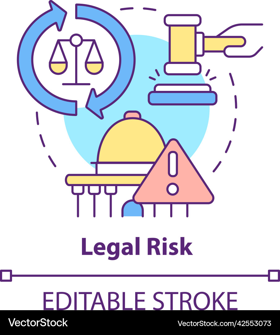 Legal risk concept icon Royalty Free Vector Image