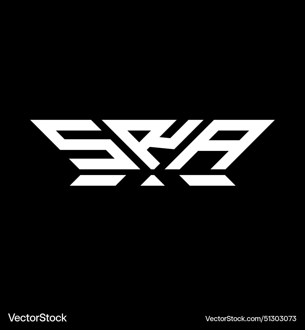 Sra letter logo design simple and modern Vector Image