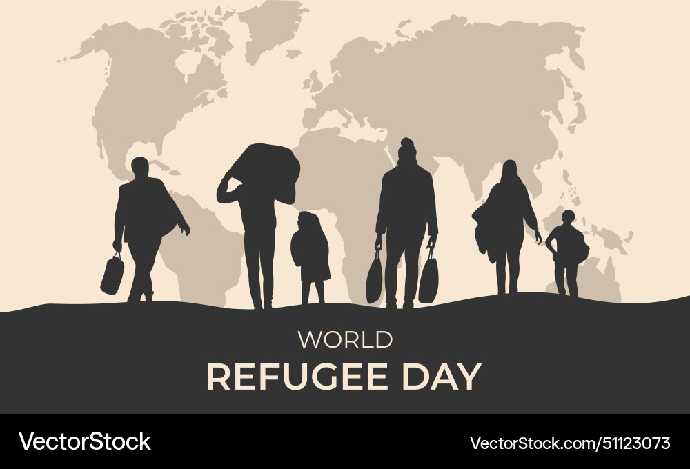 World refugee day3 Royalty Free Vector Image - VectorStock