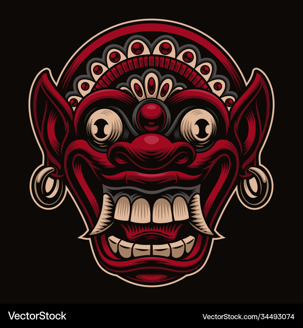 A traditional indonesian mask Royalty Free Vector Image