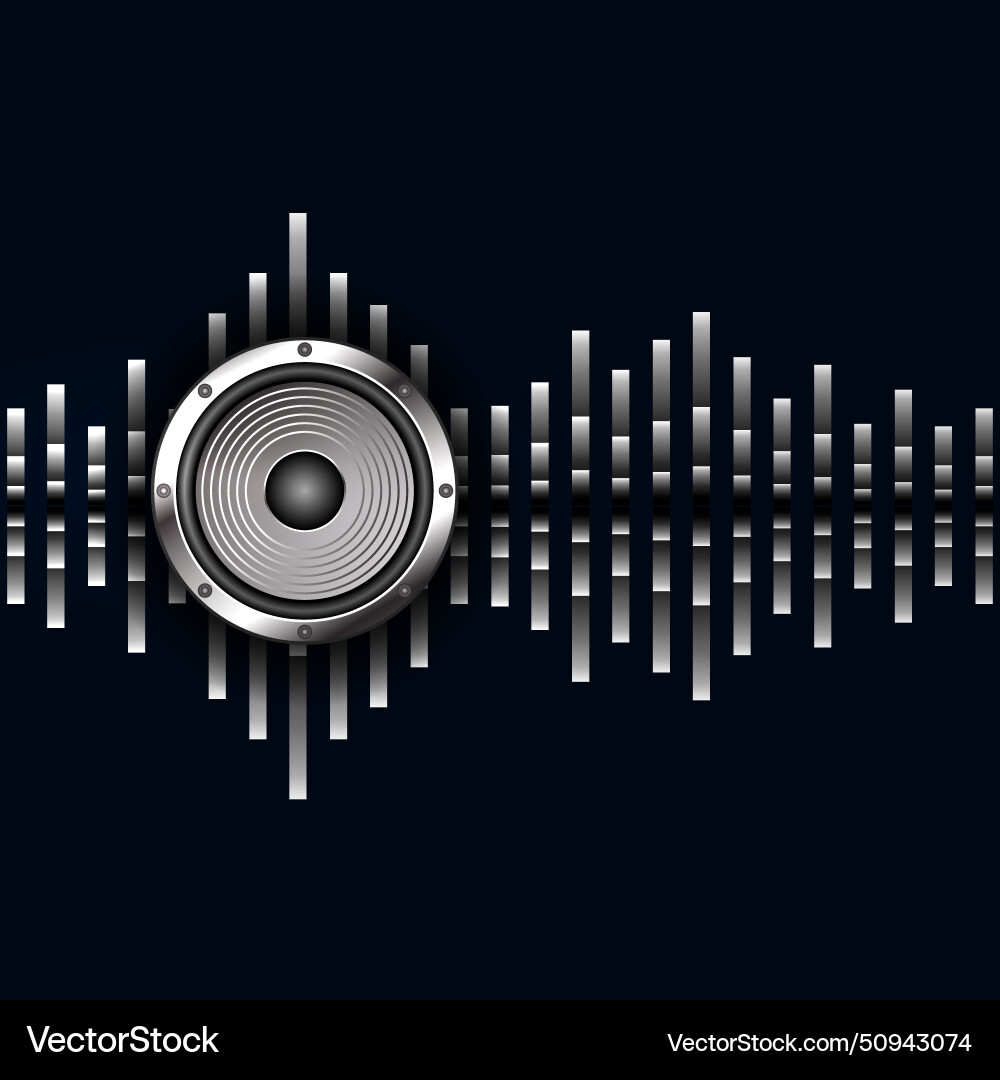 Abstract audio beat equalizer background with Vector Image