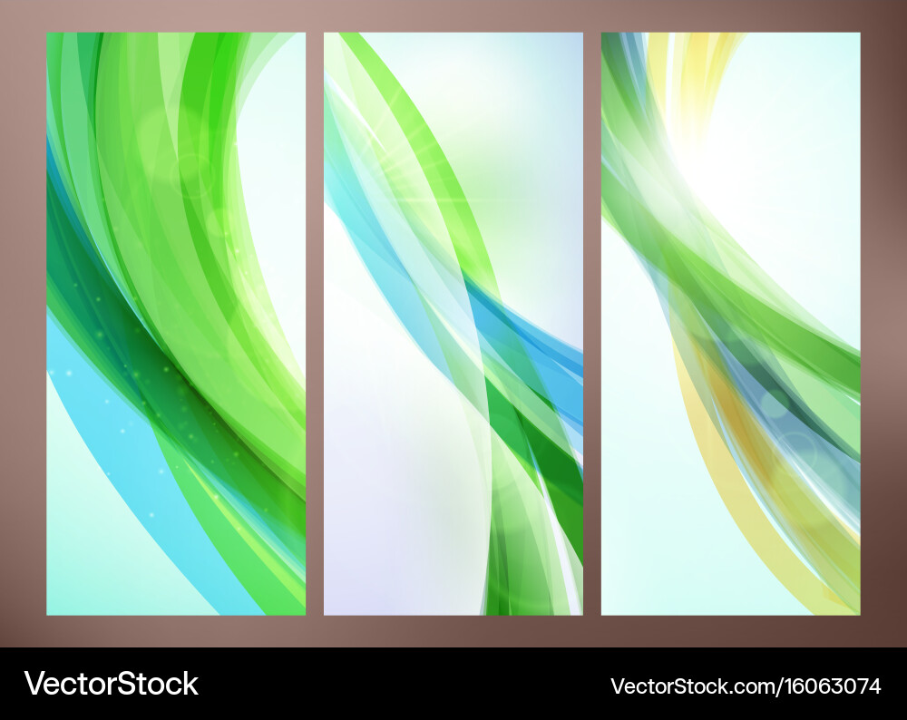 Abstract Green Wave Backgrounds Royalty Free Vector Image