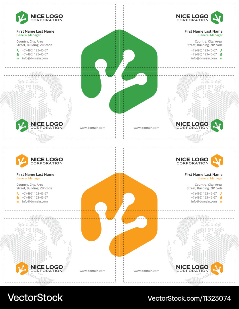 Alien business card light Royalty Free Vector Image