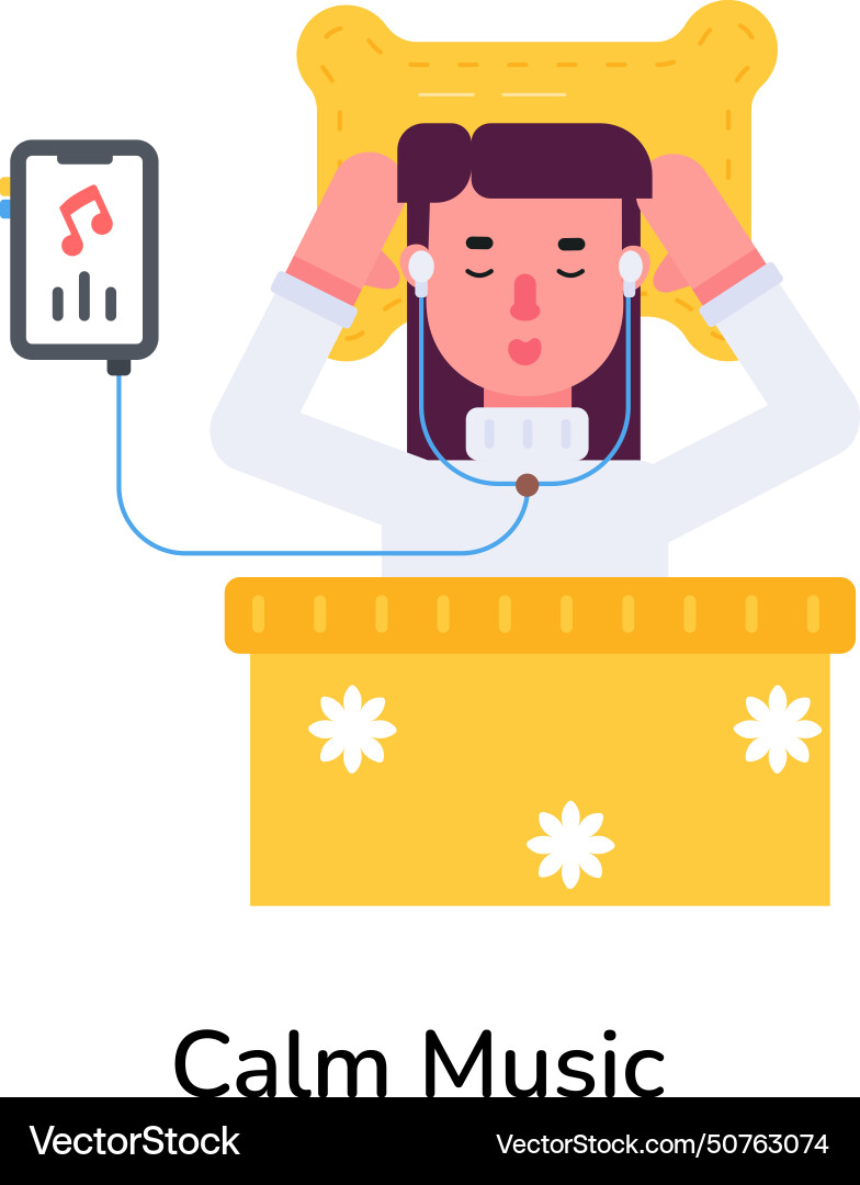 Calm music Royalty Free Vector Image - VectorStock