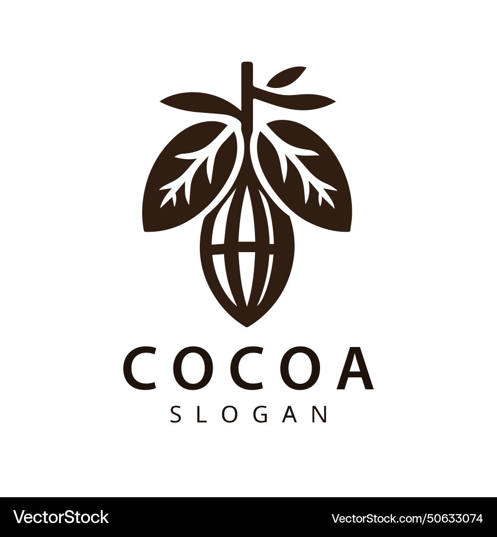 Cocoa logo icon design template for chocolate Vector Image