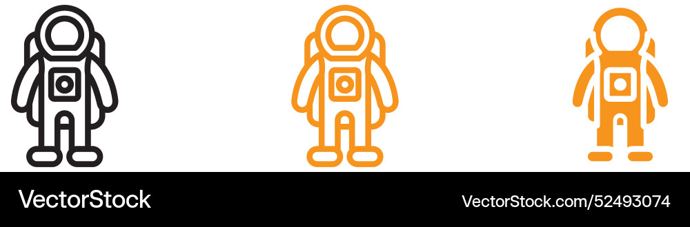 Cosmonaut icon depicting space exploration Vector Image