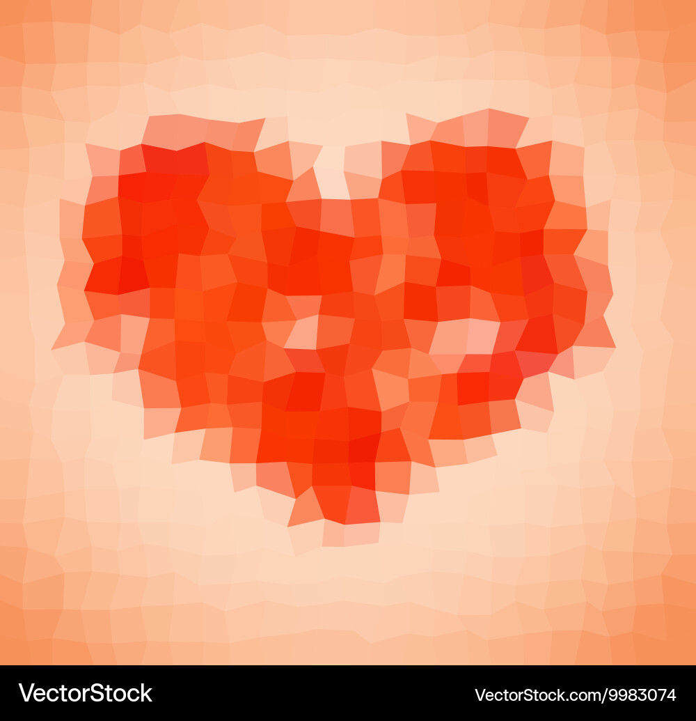 Pixelated heart Royalty Free Vector Image - VectorStock