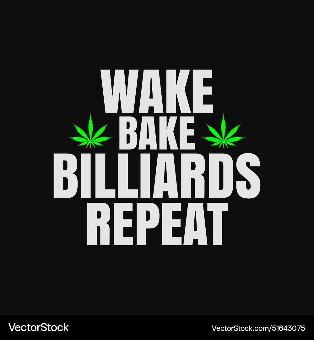 Billiards cannabis marijuana weed smoker Vector Image