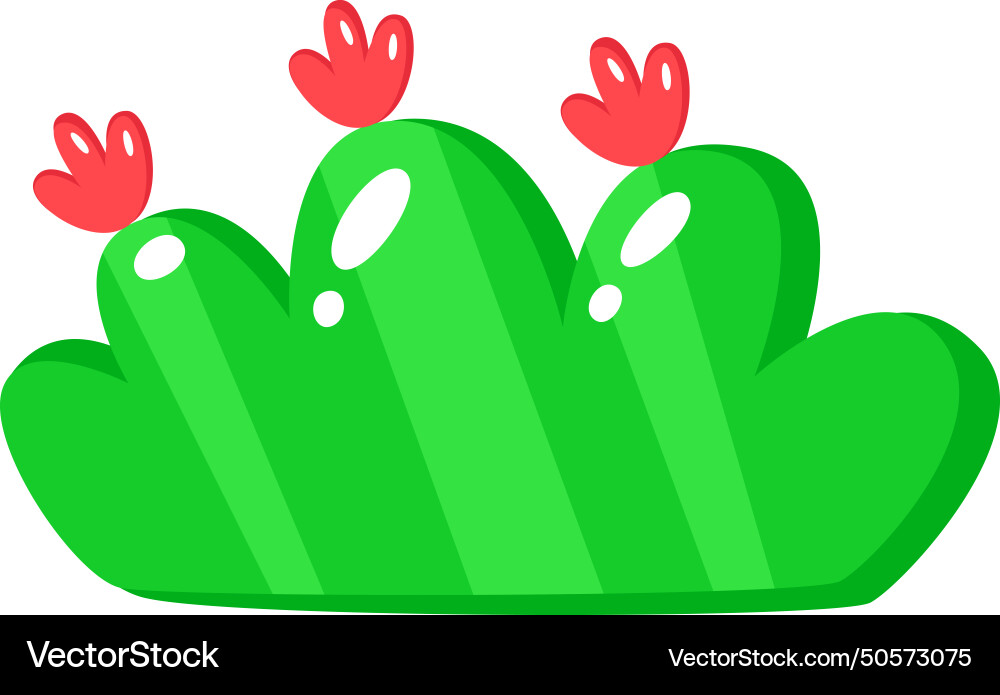 Blooming bush plant Royalty Free Vector Image - VectorStock