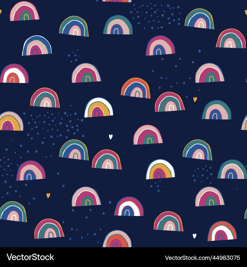 Colourful rainbow seamless pattern creative Vector Image