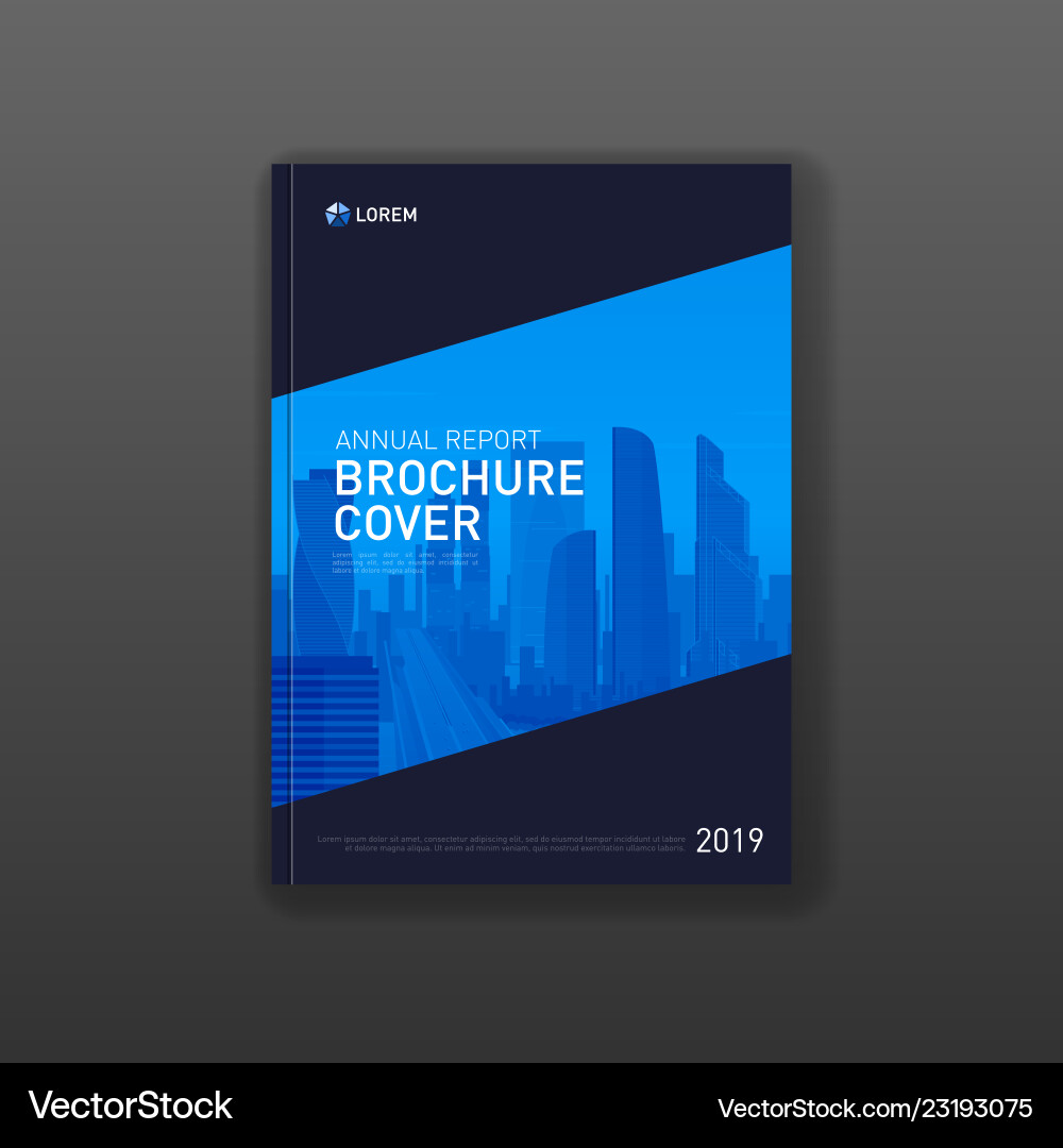 Construction brochure cover design layout Vector Image