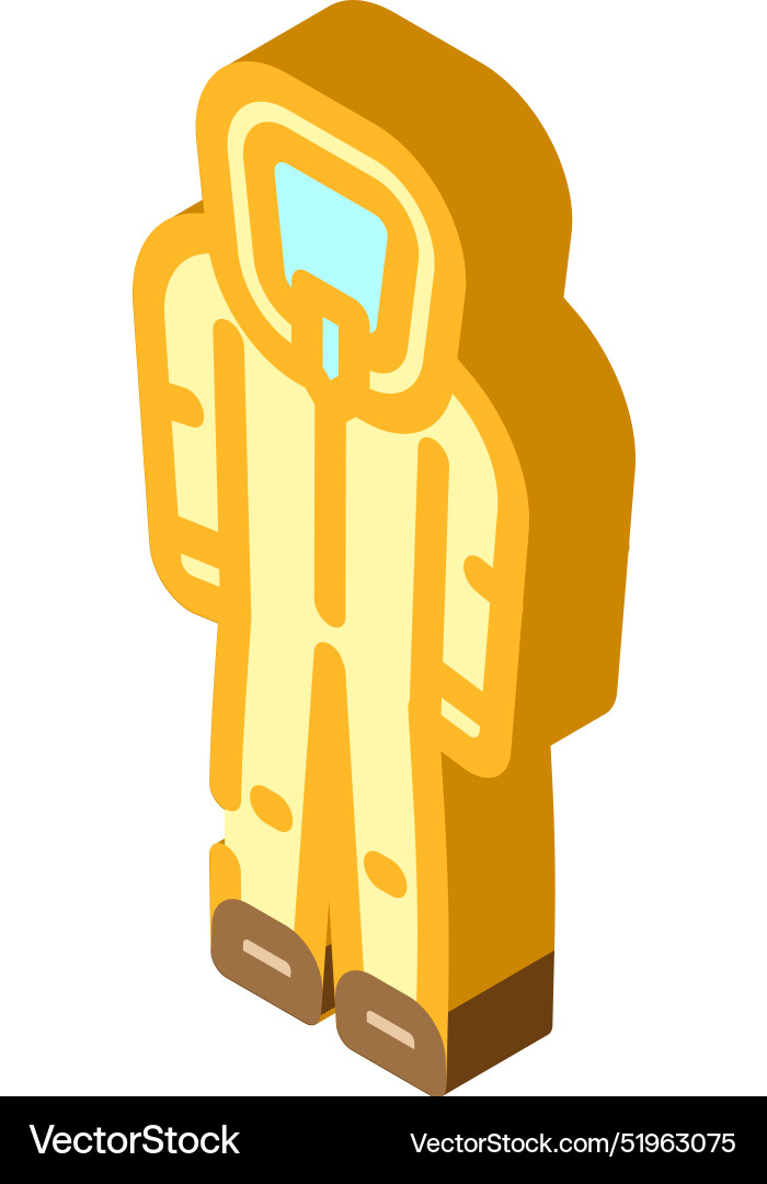 Hazmat suit ppe protective equipment isometric Vector Image