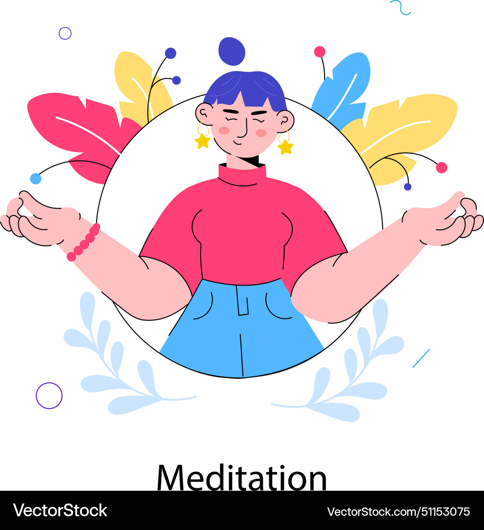Meditation Royalty Free Vector Image - VectorStock