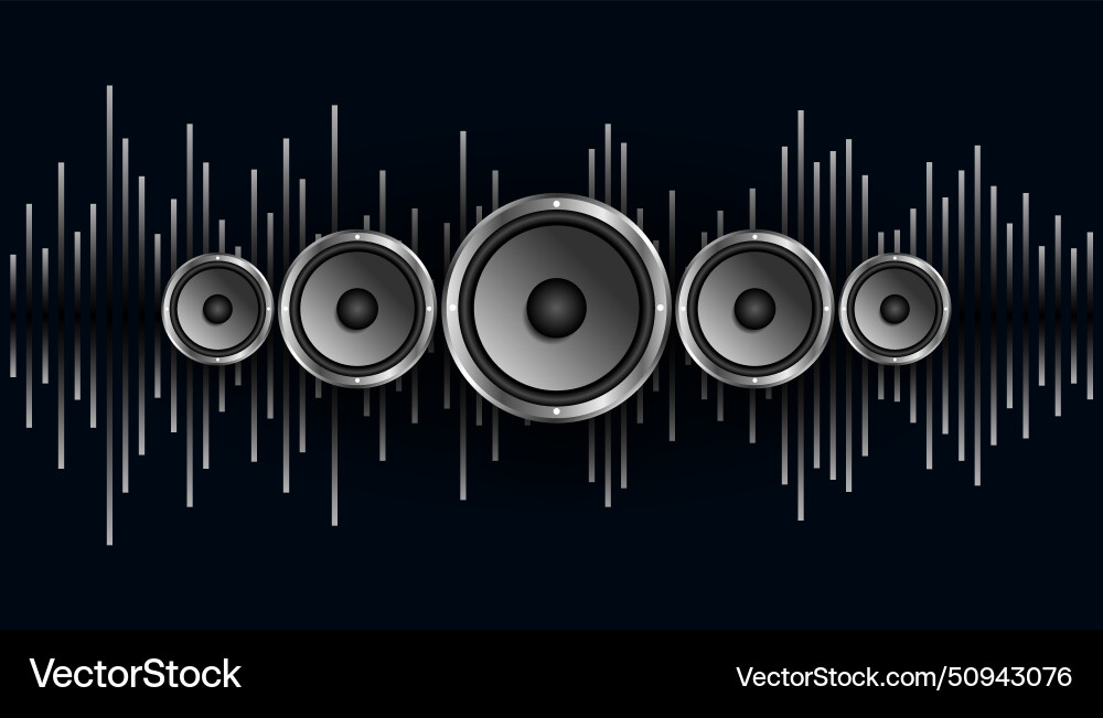 Audio beat equalizer background with musical Vector Image