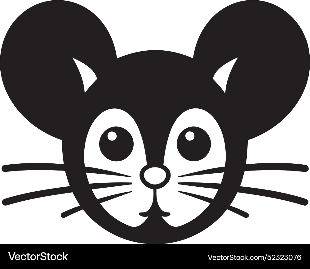 Blackened beauty mouse artworkcurated critter Vector Image