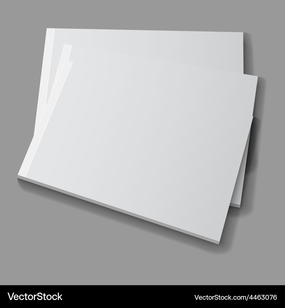 Blank empty magazine album or book Royalty Free Vector Image