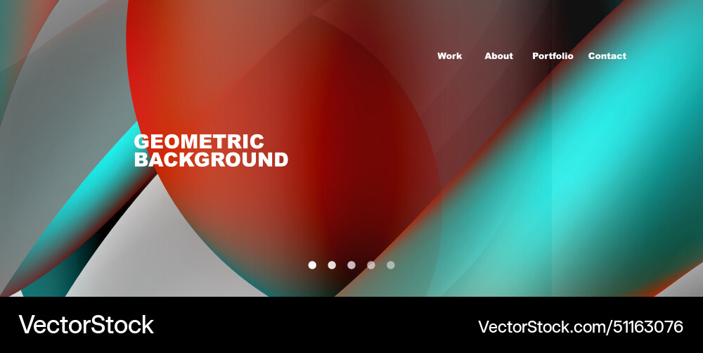 Colorful geometric background with red green Vector Image