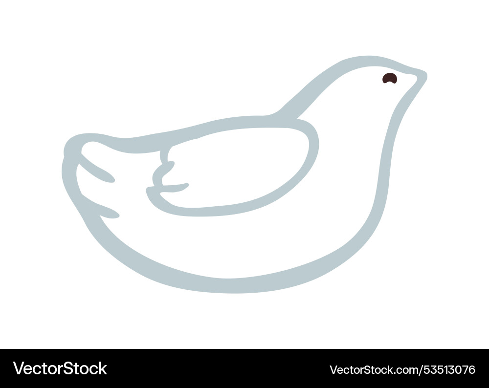 Cute dove outlined bird drawing peace symbol Vector Image