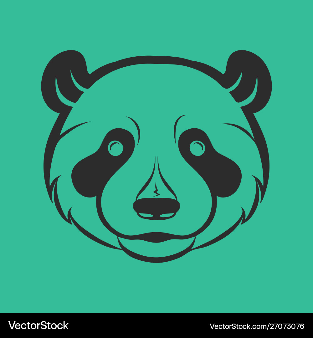Cute Panda Logo Icon Royalty Free Vector Image