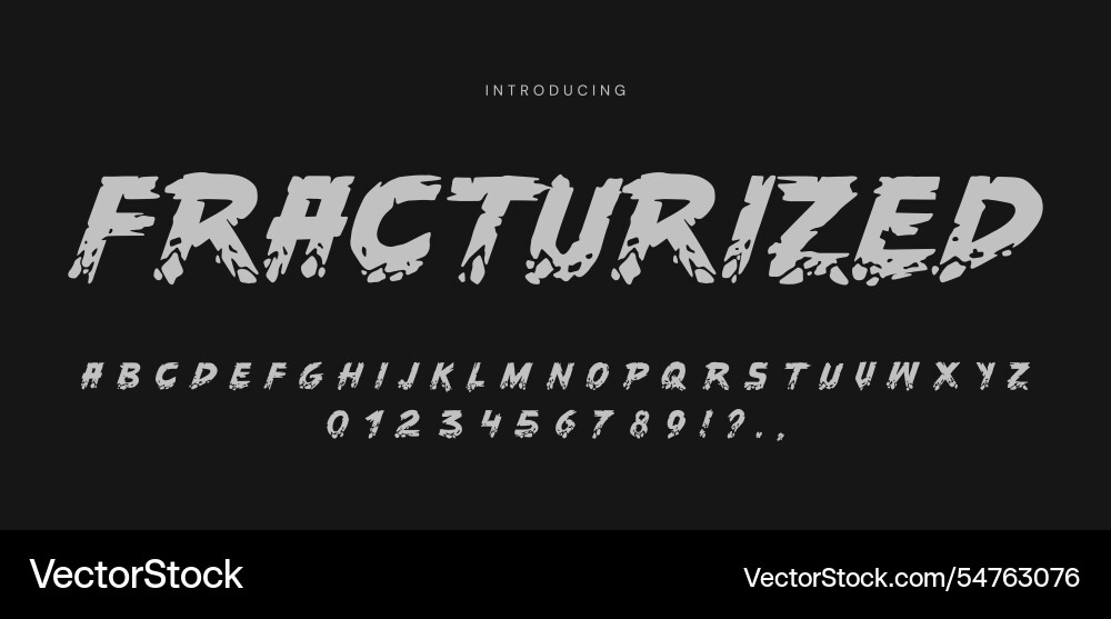 Distinct fractured letter design for projects Vector Image
