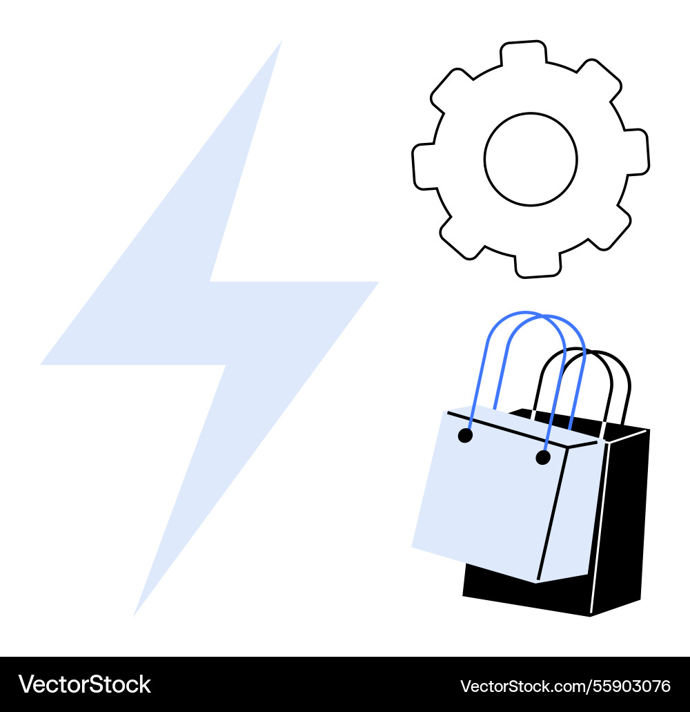 Efficient shopping and technology integration Vector Image
