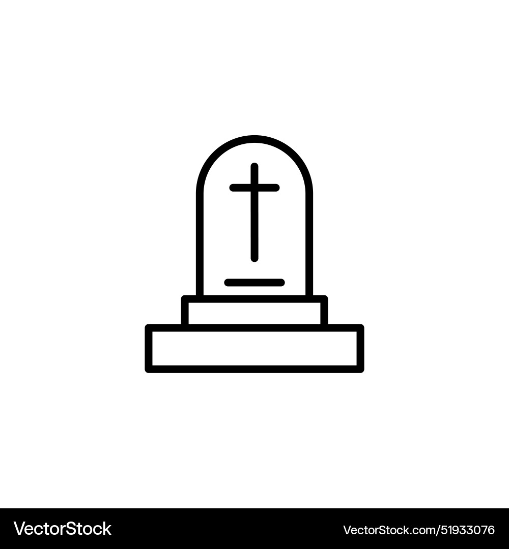 Grave tombstone icon perfect for memorial Vector Image