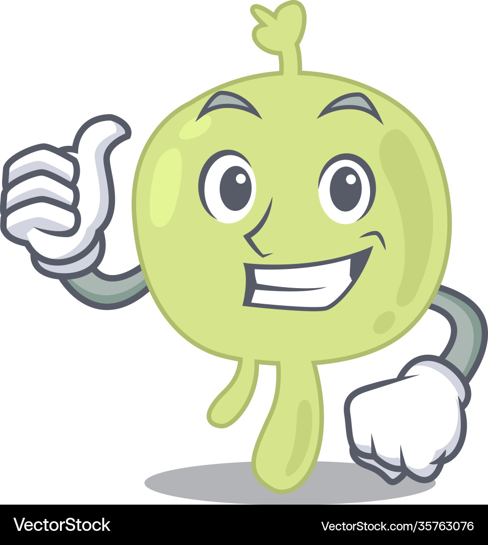 Lymph node cartoon character design showing ok Vector Image