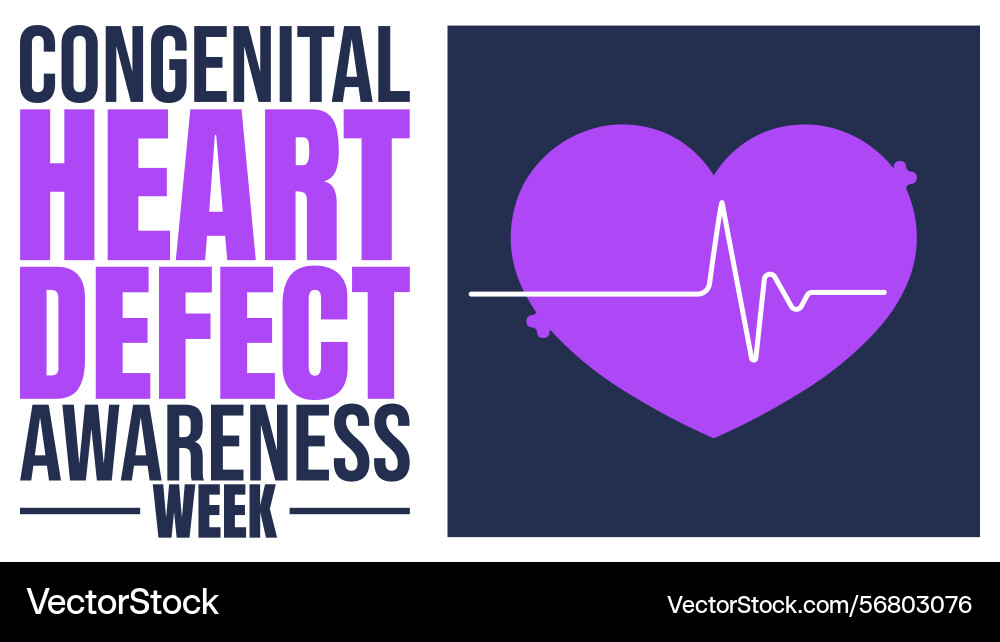 Shining a light on chd congenital heart defect Vector Image