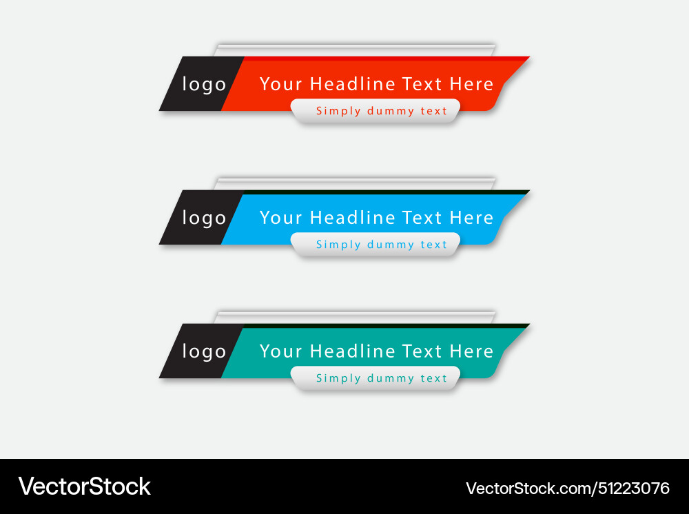 Stylish lower third news line banner image Vector Image