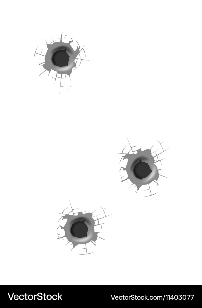Bullet holes Royalty Free Vector Image - VectorStock