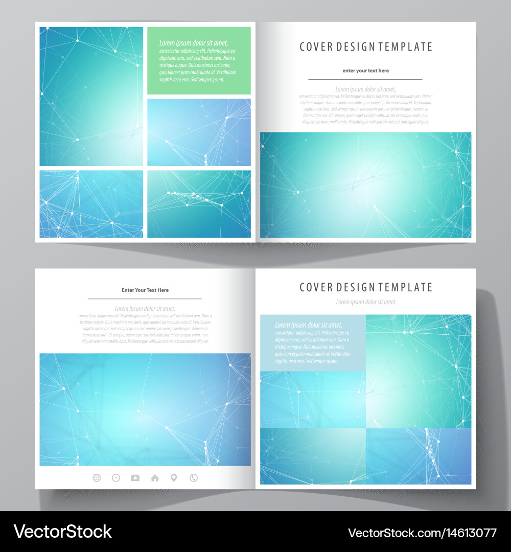 Business templates for square design bi fold Vector Image